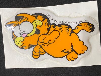 VINTAGE 80’S PUFFY GARFIELD STICKER | eBay