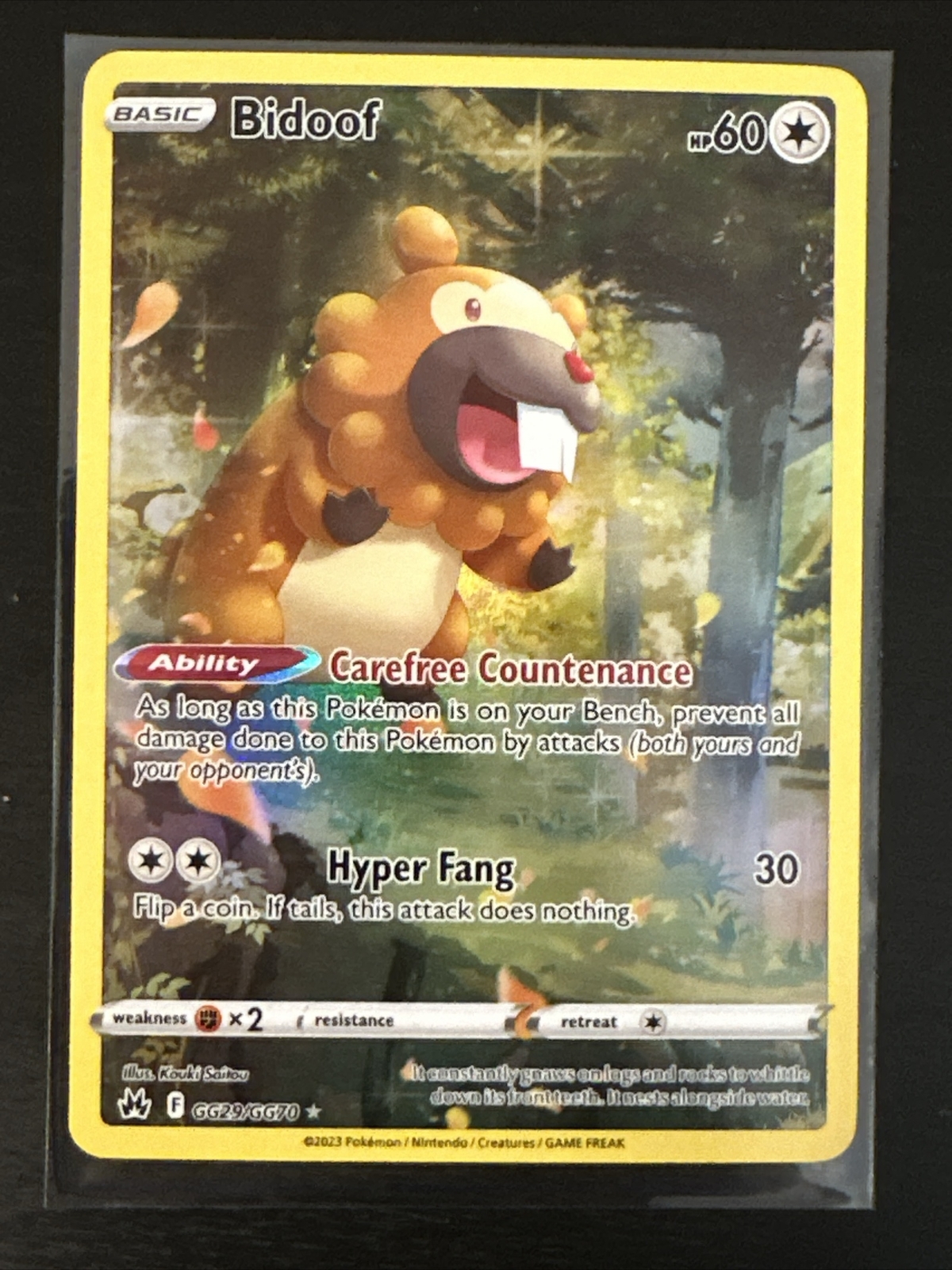 Bidoof GG29/GG70 Crown Zenith Ultra Rare Holo Pokemon TCG Card NM | eBay