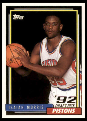 1992 Topps #386 Isaiah Morris Detroit Pistons Basketball Card | eBay