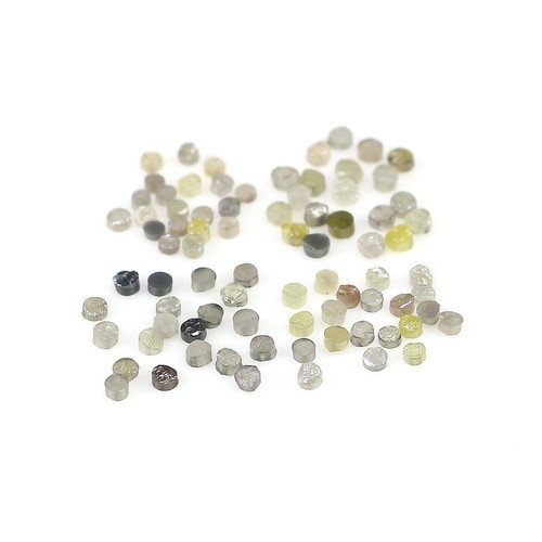 Natural Loose Rough Tablet Round Cut Diamond 100 PCS Lot Mix Color ...