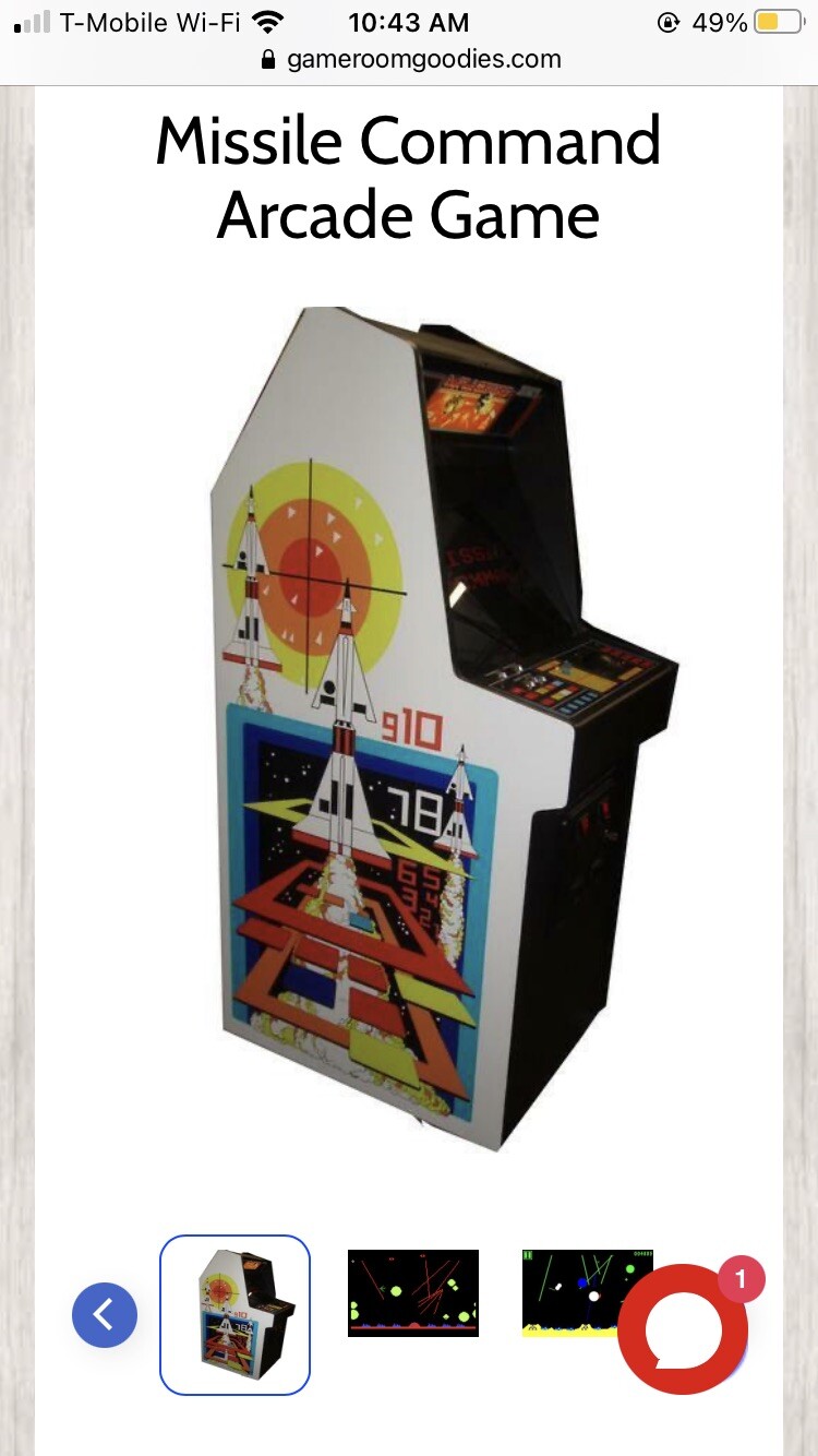 MISSILE COMMAND ARCADE MACHINE by ATARI 1980 (Excellent Condition ...