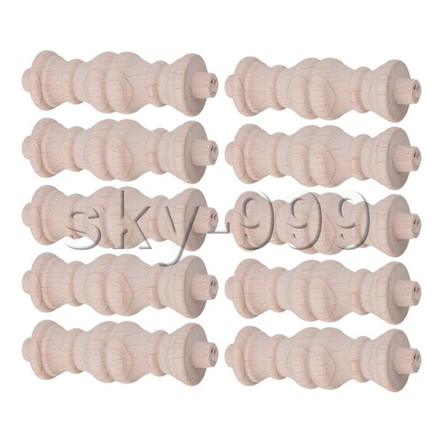 10 Pcs 2.36 Inch Length Unfinished Wooden Spindles Baluster for Home ...