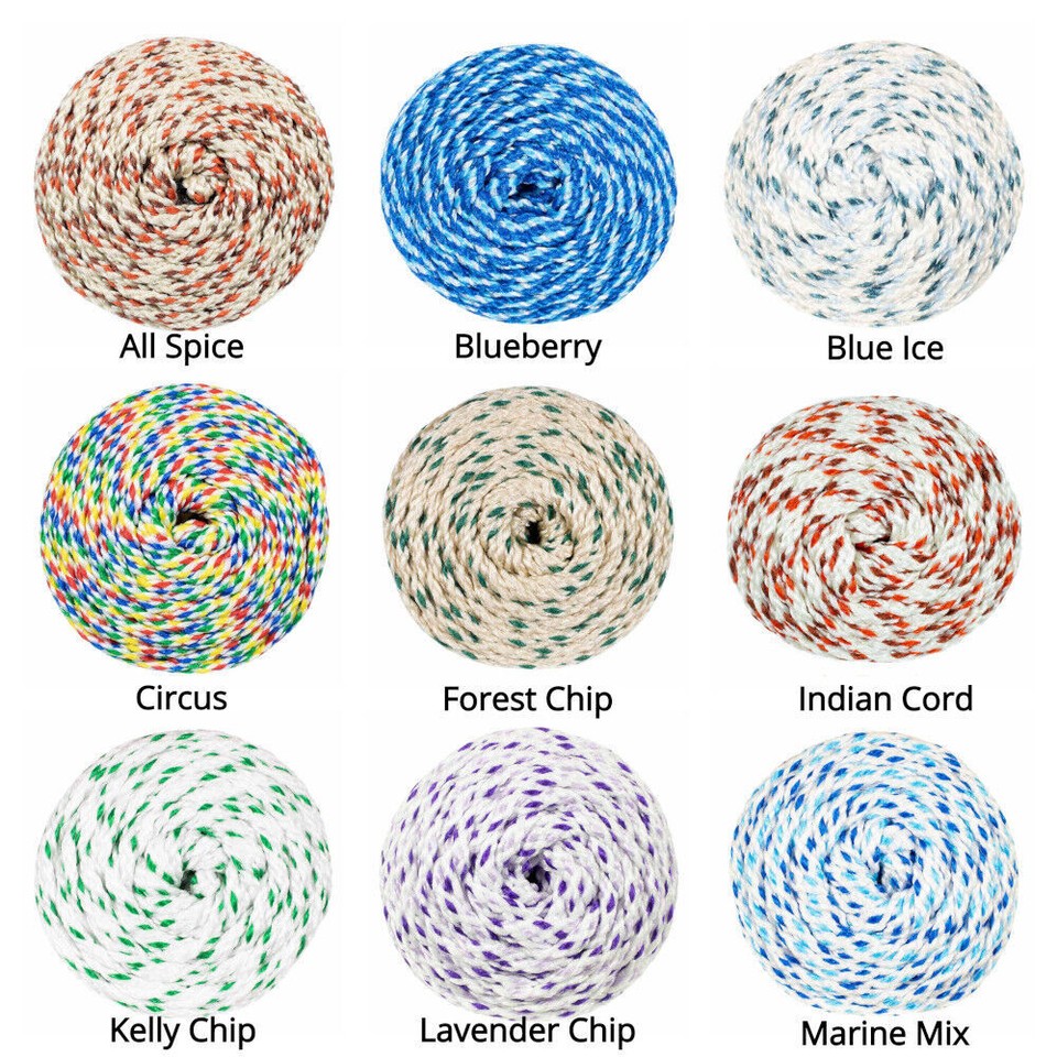 6MM Macrame Cord Bonnie Braid yarn rope 100yd rolls fusible colorfast ...