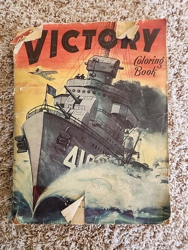 Vintage WW 2 Victory Coloring Book Saalfield Publishing Company | eBay