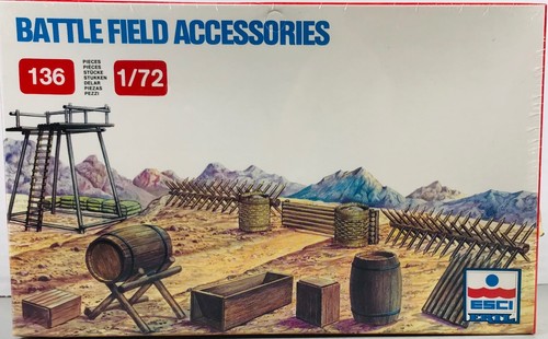 Vintage ESCI ERTL 1/72 Scale - Battle Field Accessories - 136 Pieces ...
