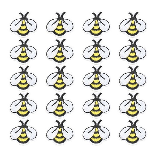 20 Pcs Cartoon Bee Cloth Logo Child Garment Accessories Embroidery ...