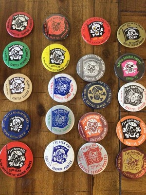 Lot Of 20 Vintage Seattle Seafair Pinback Buttons Pirates "I've Been ...