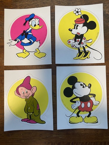Lot Of 4 Vintage 80’s Walt Disney Stickers - Mickey Goofy Minnie ...