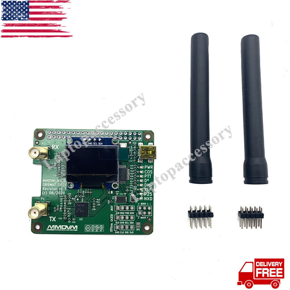 Duplex MMDVM Hotspot Support D-Star DMR YSF Pi+ OLED Revision 1.3 VHF ...