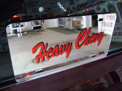 CUSTOM PERSONALIZED MIRROR PLATE LICENSE CAR TAG RED | eBay