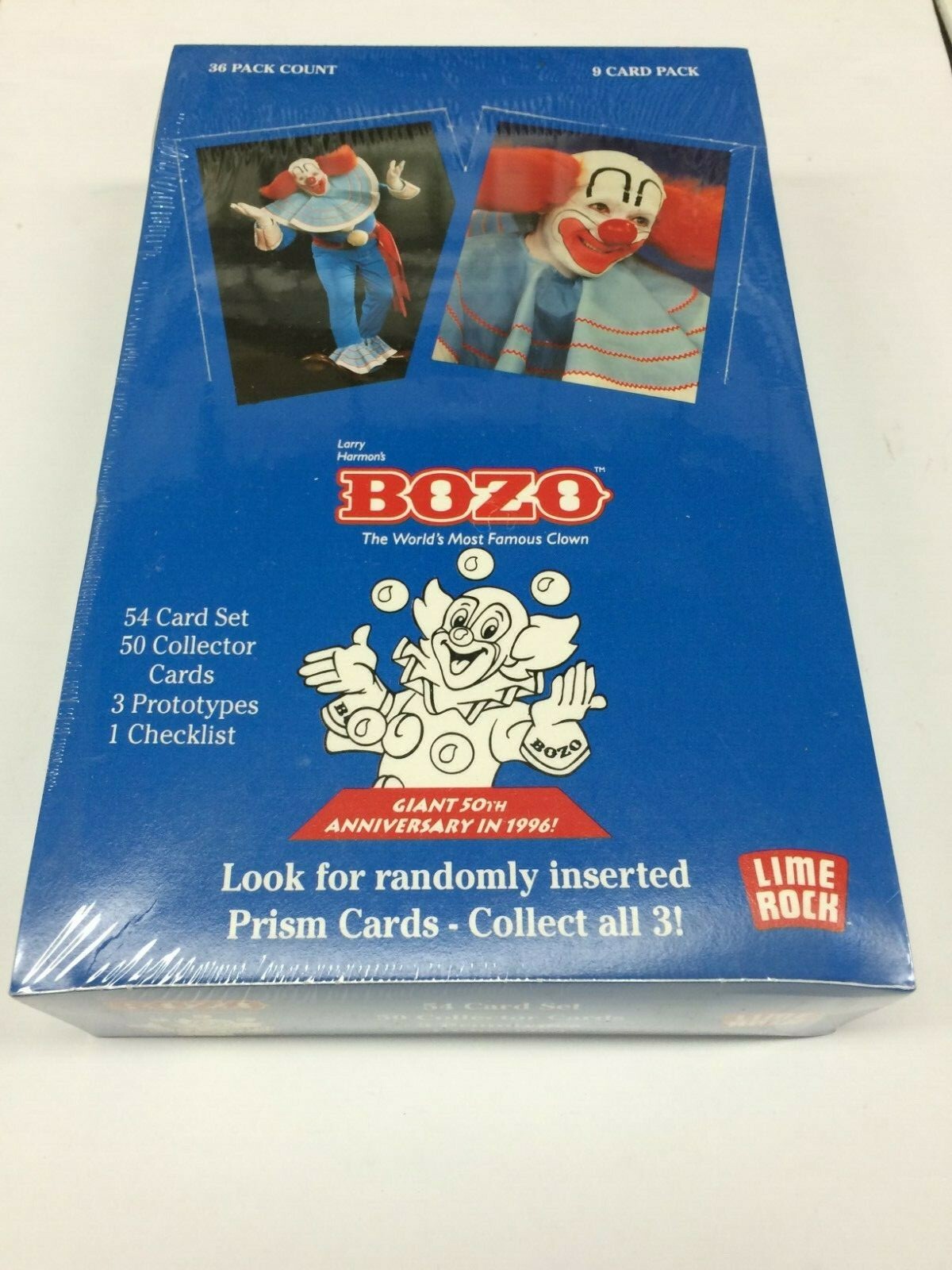 1994 Lime Rock BOZO The Clown Trading Card Box (36 packs)--Fun! | eBay
