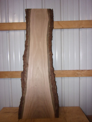 1 PC RUSTIC WALNUT SLAB KILN DRIED LUMBER WOOD LOT 694L LIVE EDGE BARK ...