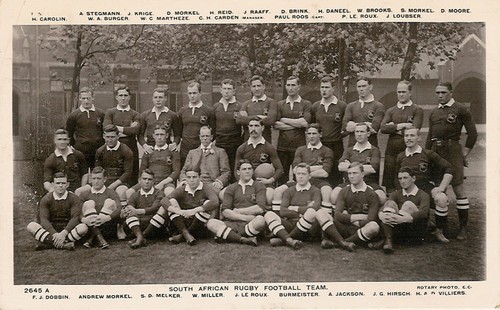 1906 Springboks - South African Rugby Football Team vintage postcard ...