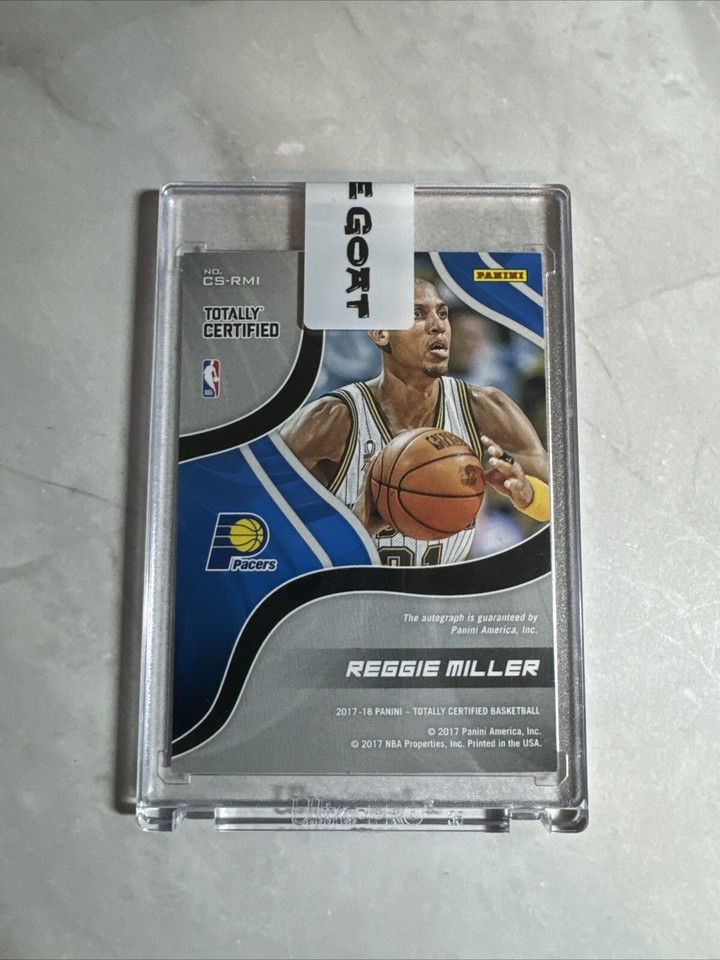2017-18 Panini Totally Certified Reggie Miller Auto Choice Signatures ...