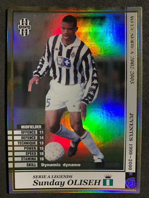 2002-03 Panini WCCF Serie A Legend Sunday Oliseh Juventus refractor ...
