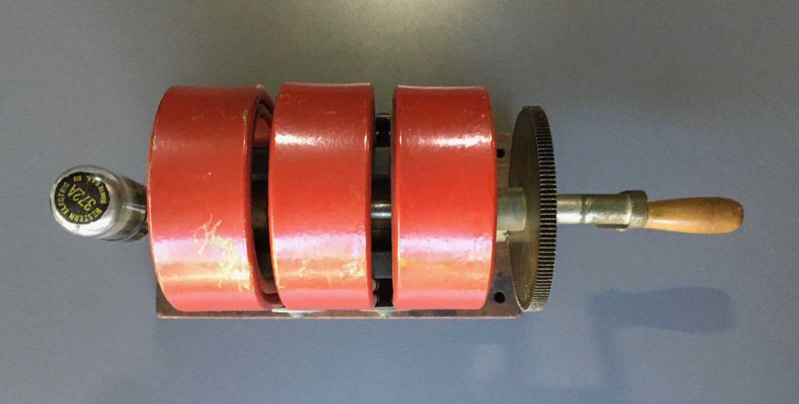 Vintage Working 3 Bar Magneto Hand Crank Electricity Generator w ...