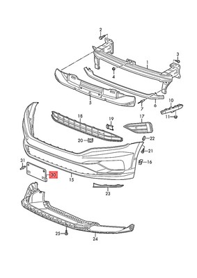 Genuine VW Passat 4Motion Licence Plate Holder Satin Black ...