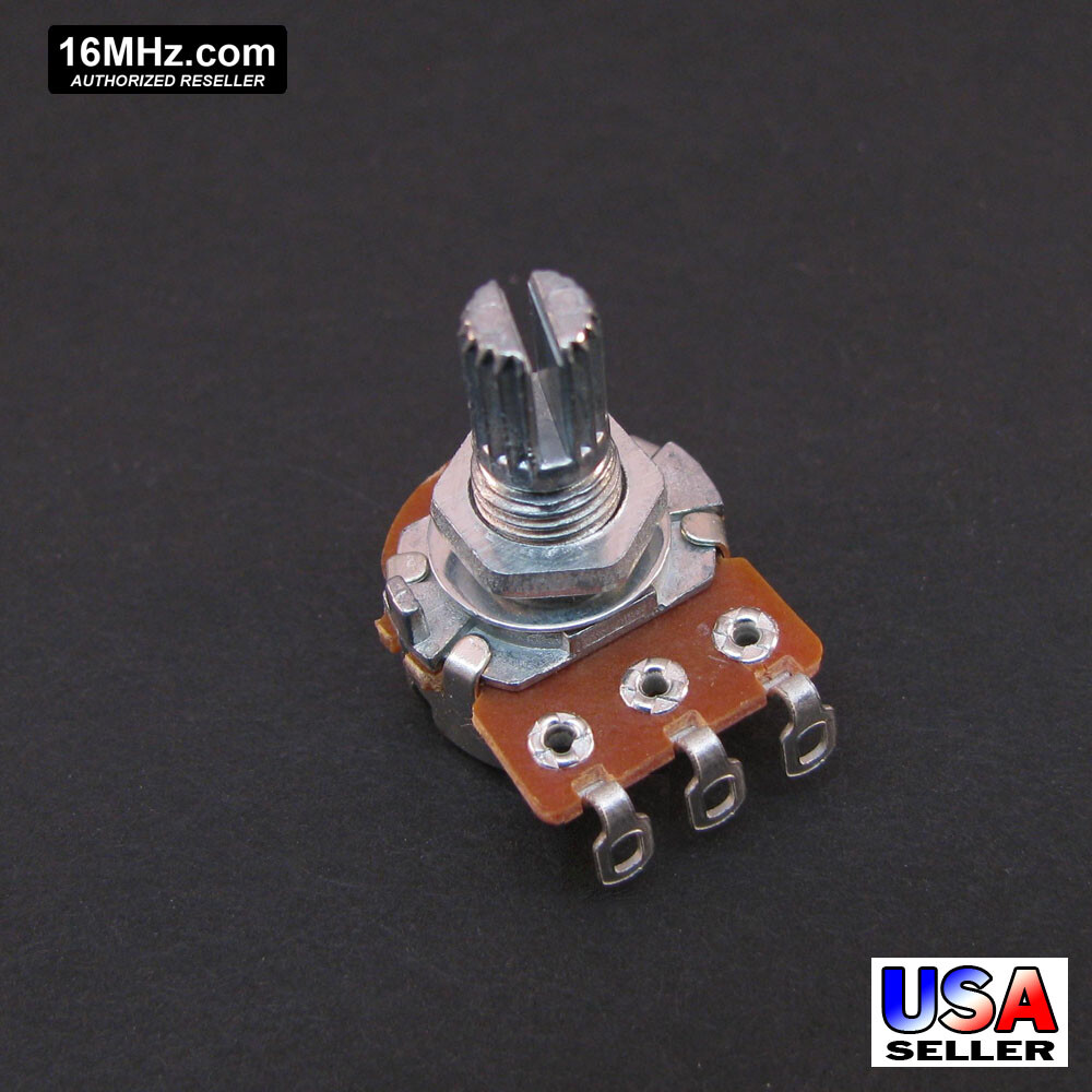 6x 10K Ohm Linear Taper Solder Lug Potentiometer B10K Black Knob USA ...