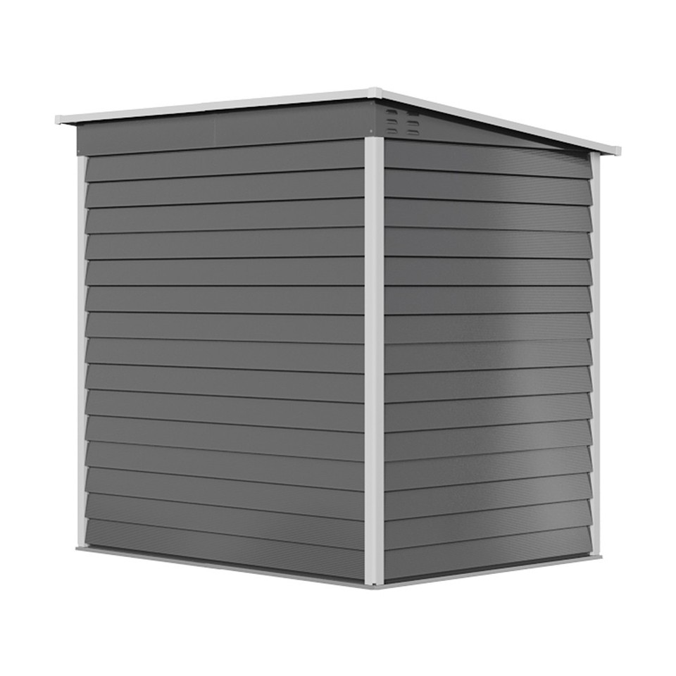 4.6 X 6FT Metal Garden Shed Outdoor Storage Cabinet House Box Pent Roof ...