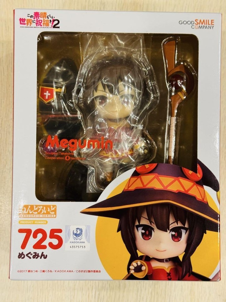 Konosuba Megumin Nendoroid 725 with Staff Black Red Costume Used | eBay