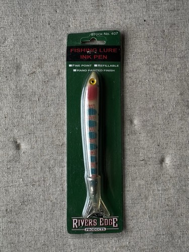 Rare Vintage Fishing Lure Fine Point Ink Pen 6” By Rivers Edge Products ...