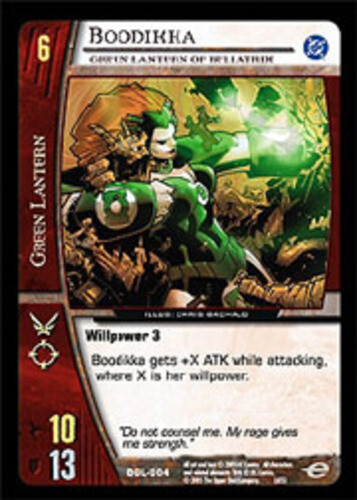VS System: Boodikka, Green Lantern of Bellatrix [Played] DC Green ...