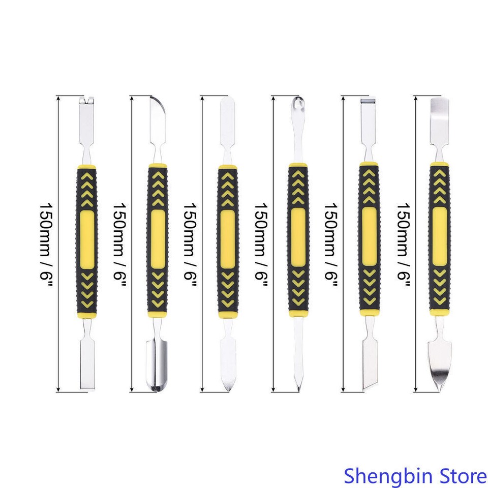 Metal Spudger Set 6pcs Mini Crowbar Flat Head Stainless Steel Pry Tools ...