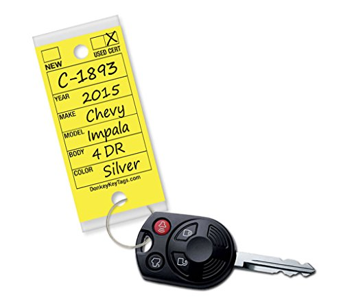 Donkey Key Tags, Laminated Self-Protecting 250 Tags Per Box with Metal ...