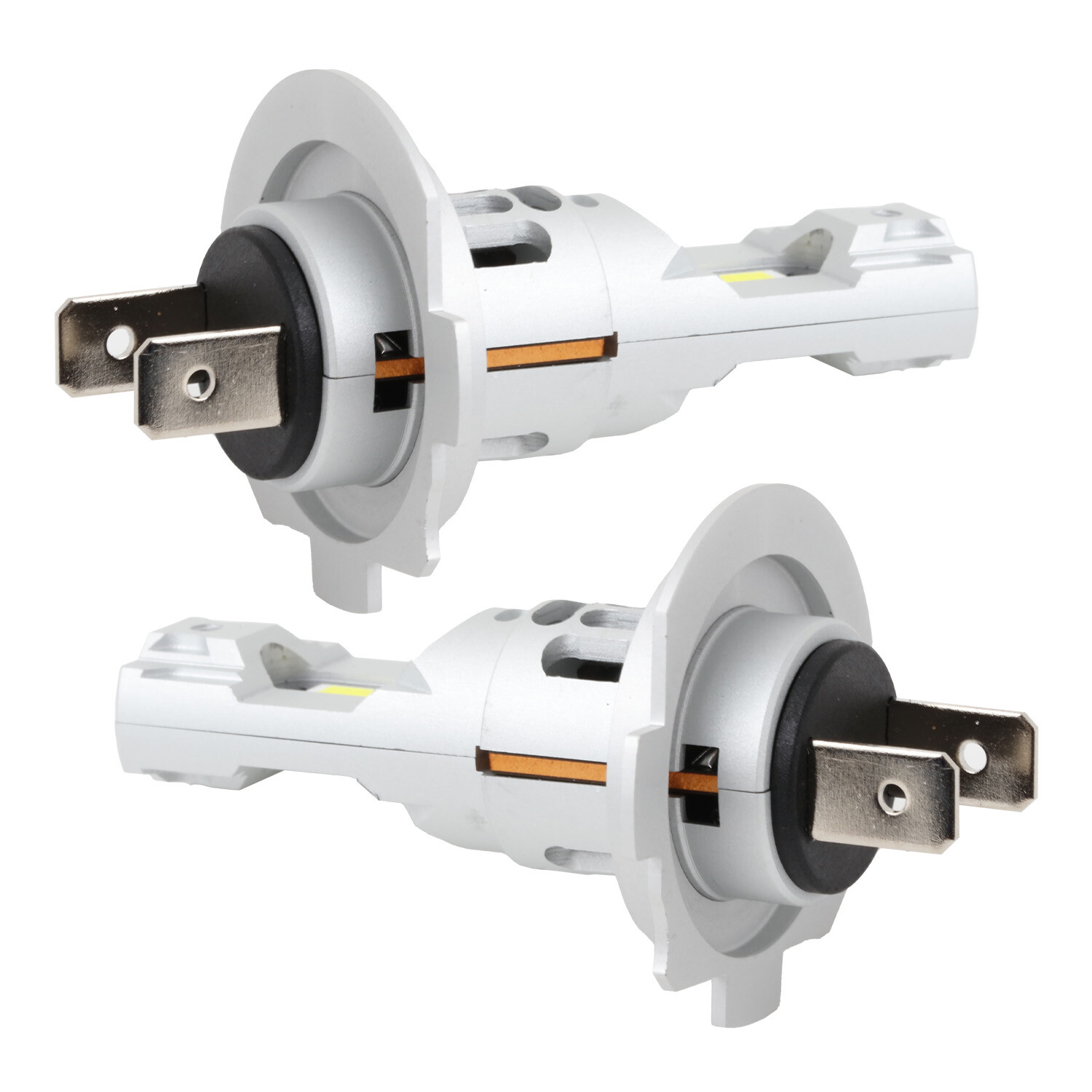 2pcs Bright H7 LED White Headlight Kit High Low Beam Fog Bulbs 30000LM ...