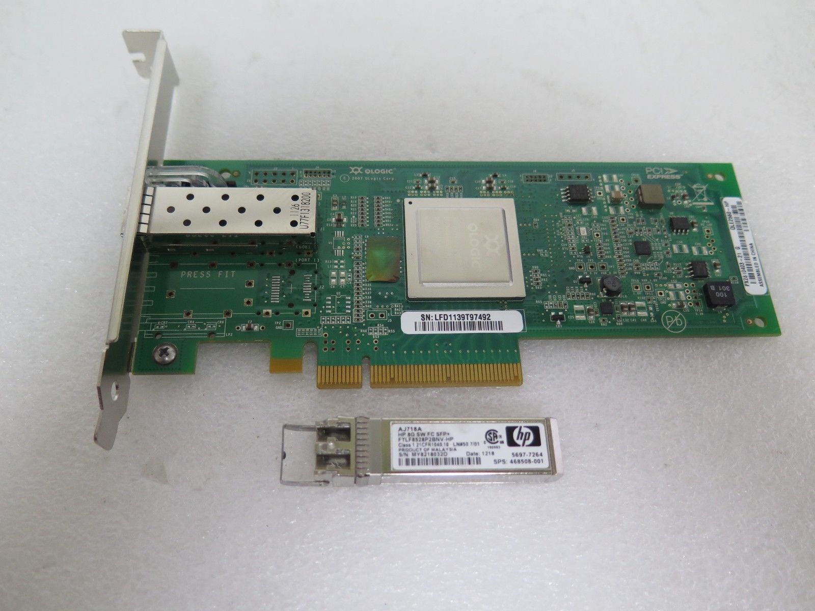 AK344A 489190-001 QLE2560 HP STORAGEWORKS AK344-63002 8GB PCI E FC HBA ...