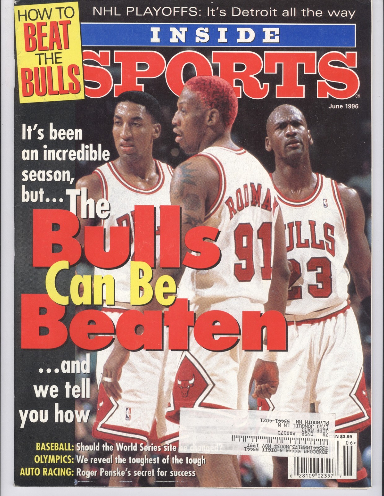 1996 Inside Sports Magazine: Michael Jordan, Pippen & Rodman - Chicago ...