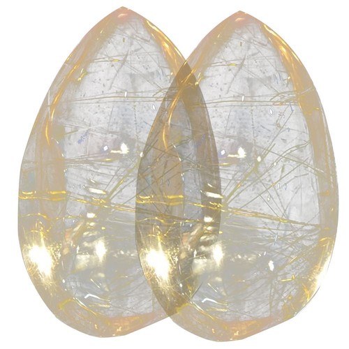 Pendant Healing Stone Natural Hair Crystal Yellow Hairstone Rutilated Quartz | eBay