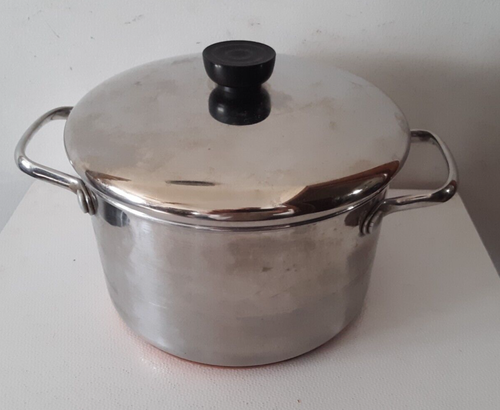 TIVOLI Inox Bond 4 Quart Stockpot 8" Diameter Stainless Steel w Copper ...