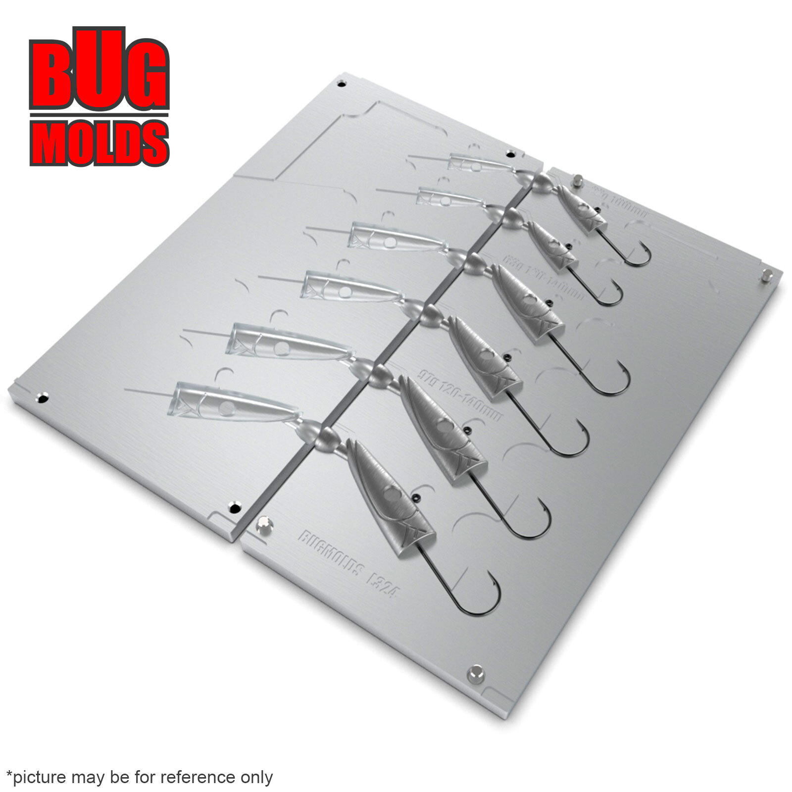 FishingSinkerMold AluminiumFishingMold Lure making Lead Molds Jig Head ...