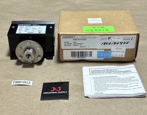 NEW OPEN BOX Ashcroft B420B-XCYC4FS05 Pneumatic Pressure Switch 60PSI ...