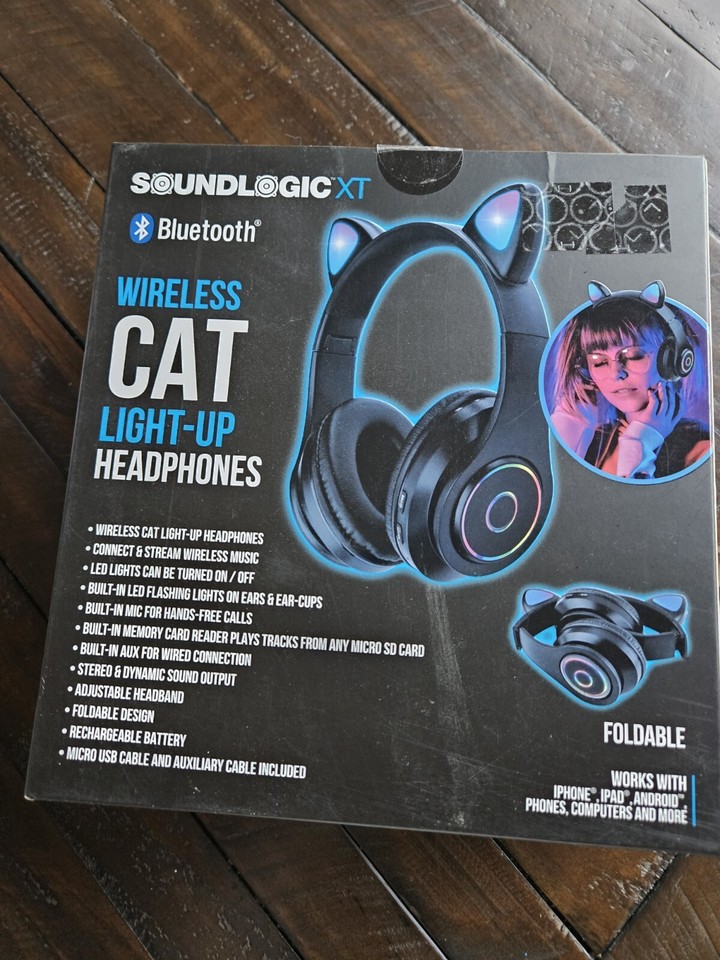 New Soundlogic XT Bluetooth Universal Wireless CAT Light-up Foldable ...