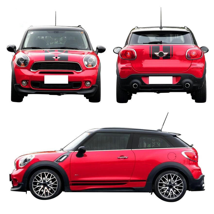 Car Sticker For Mini Cooper Paceman R61 JCW Hood Trunk Racing Stripe ...
