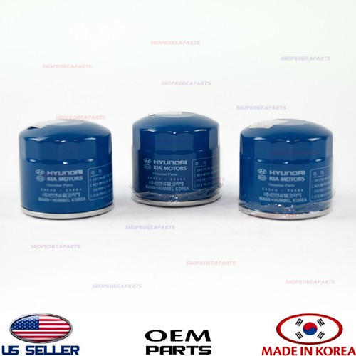 ENGINE OIL FILTER 3PCS! GENUINE! OEM! GASOLINE HYUNDAI KIA 1986-2024 ...