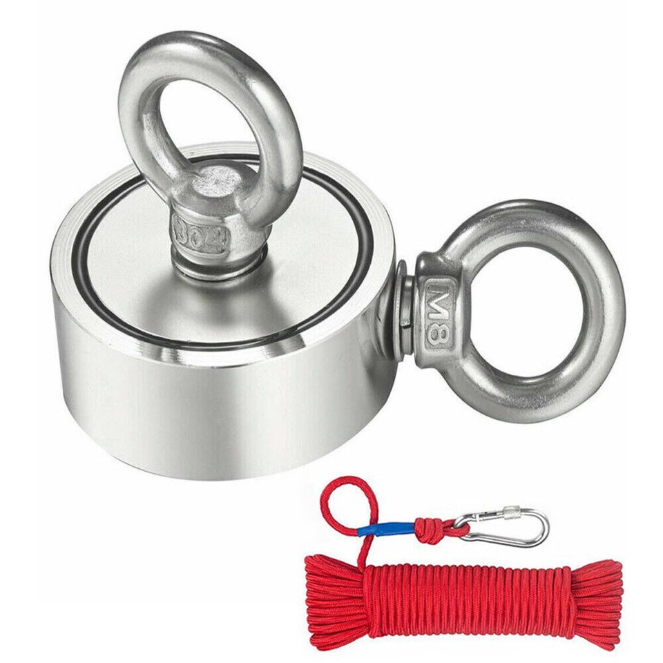 Fishing Magnet Kit Pull Force Strong Neodymium Up to 1800 Lbs ...
