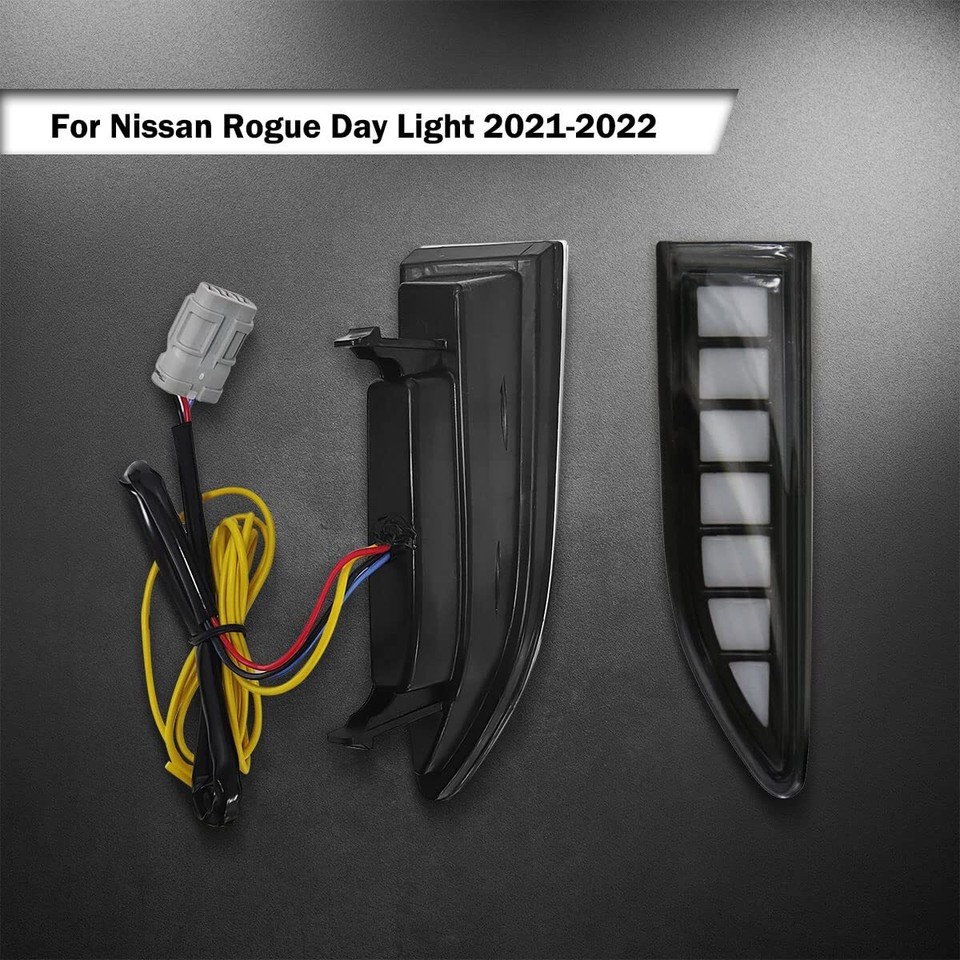 For Nissan X-Trail Rogue 2021+ Fog Lamp LED DRL Daytime Running Light ...