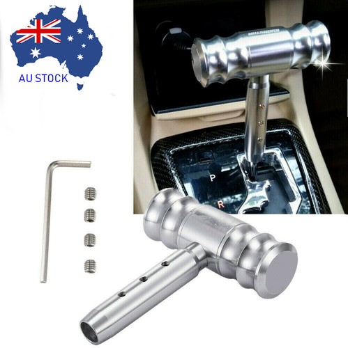 AU Universal MT/AT Auto Car Gear Stick Shifter Knob Silver Aluminum T ...