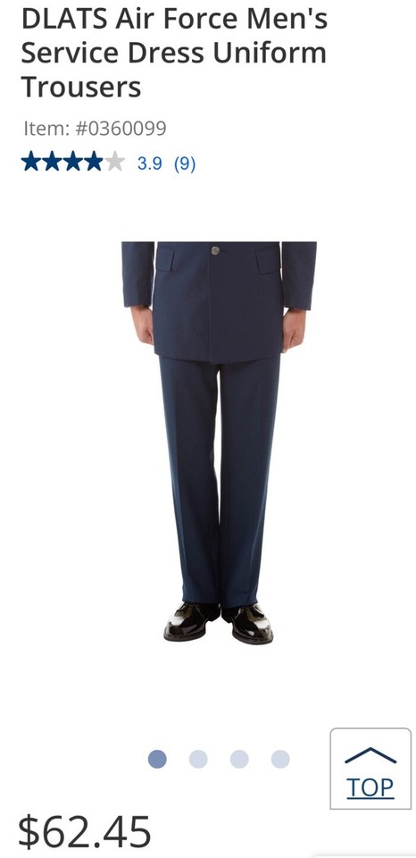 USAF AIR FORCE JROTC CIVIL AIR PATROL SERVICE DRESS BLUE PANTS TROUSERS ...