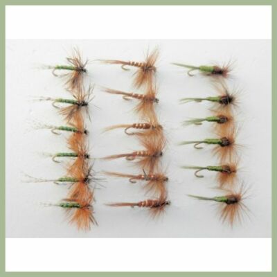 Dry Flies, 18 x, Midge, Jingler & hatching Olive, Fishing Flies. Size ...
