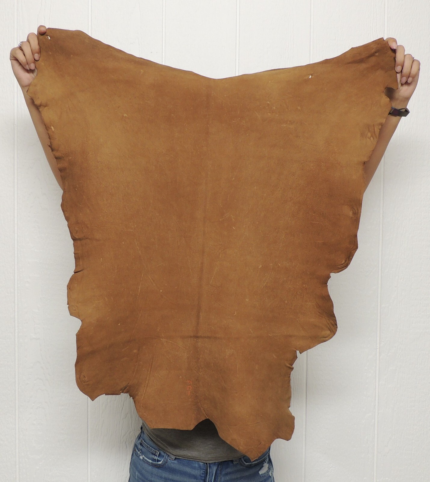SADDLE BUCKSKIN Leather Hide for Native Crafts Taxidermy SCA LARP Skin ...