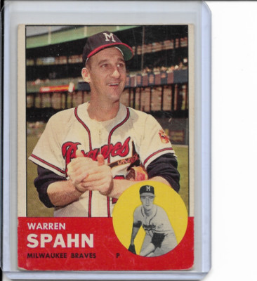 1963 Topps Warren Spahn #320 VG-EX | eBay