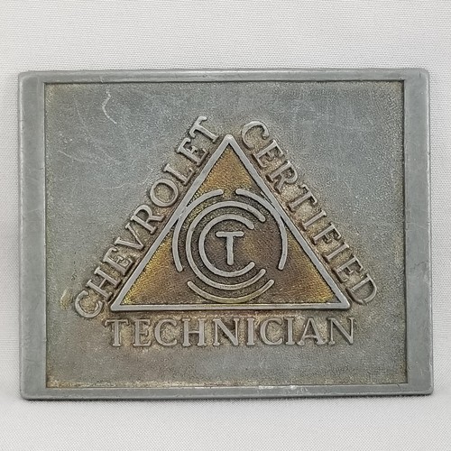 Vintage Belt Buckle Chevrolet Certified Technician Mechanic USA Made By ...