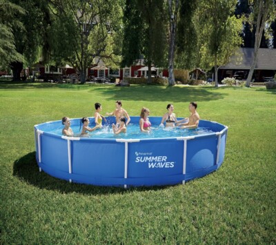 Summer Waves 15ft Active Frame Above Ground Swimming Pool with 600 GPH ...