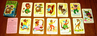 Vintage Snap Card Game Whitman Minature Cards for small hands | eBay