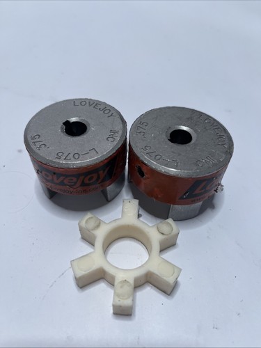 LOVEJOY L-075 .375 L075.375 Jaw Coupling Hubs With Spider Insert NEW ...