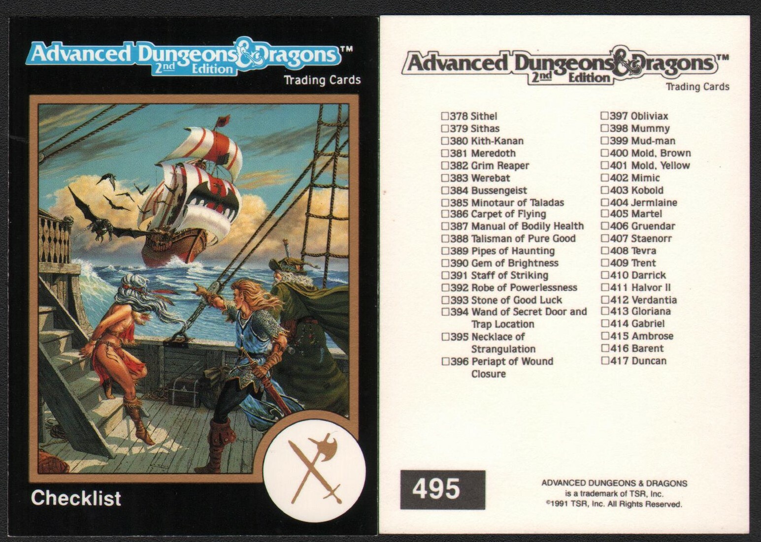 1991 TSR AD&D Gold Border RPG Card #495 Dragonlance Larry Elmore ...